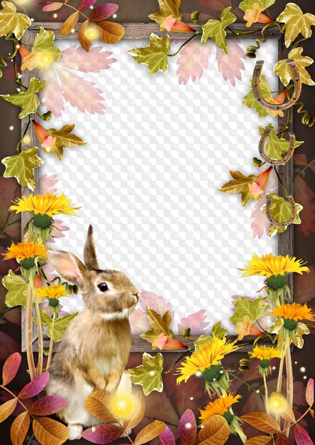 Set of childrens autumn frameworks - The golden autumn