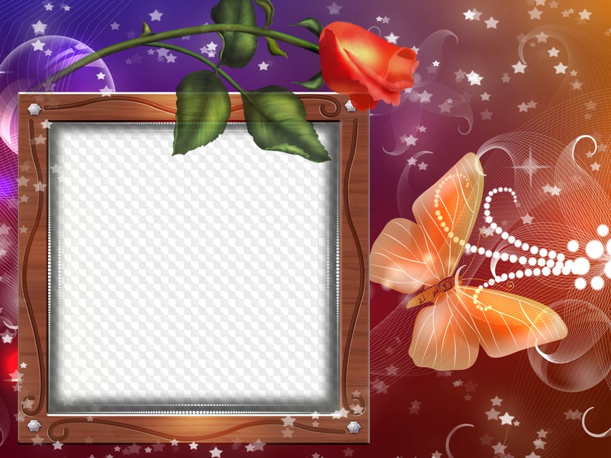 PSD Frames for photos of the Magical flowers by DiZa