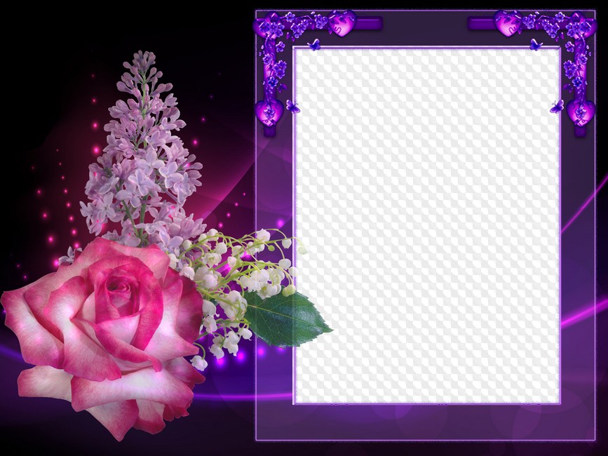 PSD Frames for photos of the Magical flowers by DiZa