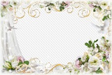 Wedding photo frame - we Wish happiness to many, many