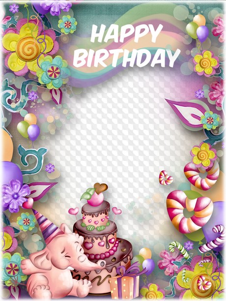 Happy Birthday Card Frame Free Images For Herself - Infoupdate.org