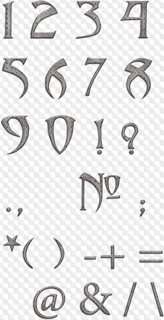 Russian Alphabet and numbers in different styles