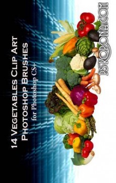 Vegetables, Photoshop brushes, ABR