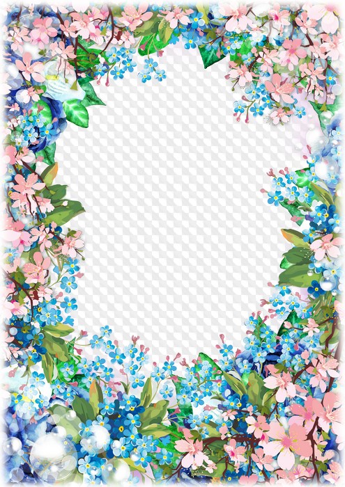 Childrens photo frame psd template for march 8 download. Transparent ...