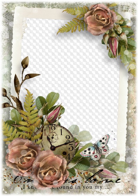 Vintage vertical photo frame, PNG, PSD.