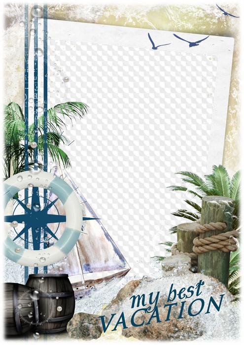 My best vacation, photo frame vacation by the sea.