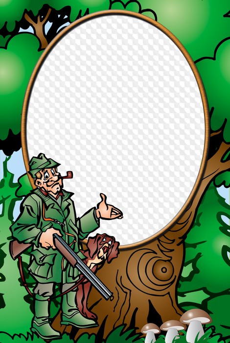 14 frames on the topic HUNTING and FISHING. Transparent PNG Frame, PSD ...