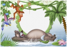 Children frame for Photoshop - Jungle. Transparent PNG Frame, PSD ...