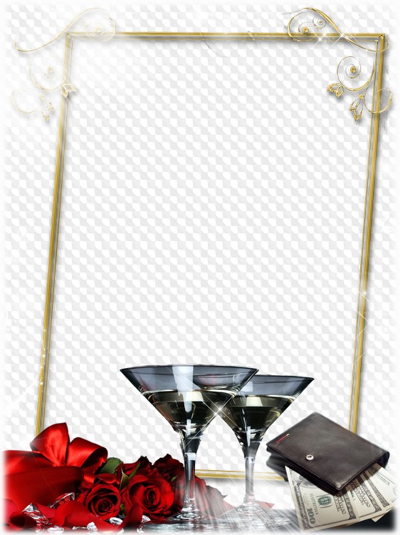 PSD Photo frame for men, PNG.