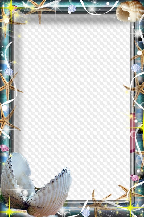 Collection of nautical frames PNG, Summer holidays and rest by the sea.