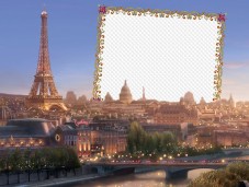 Paris Photo Frame PSD, 4 PNG frames