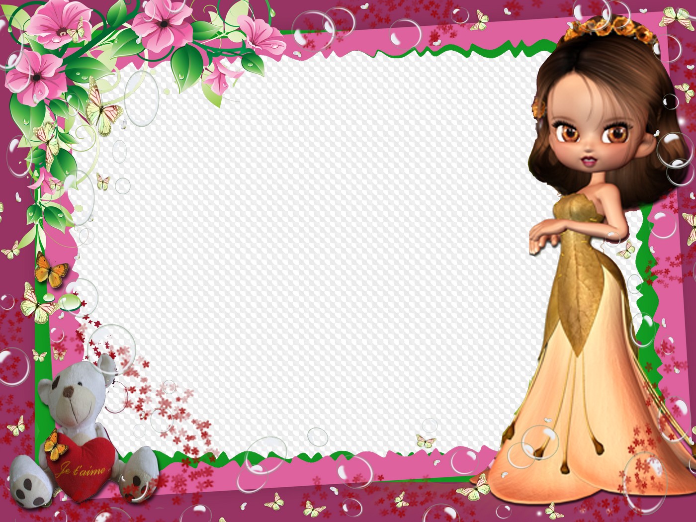 Photo frame for girls - Childhood great time