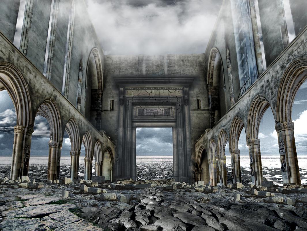 A selection of backgrounds with arches for Photoshop