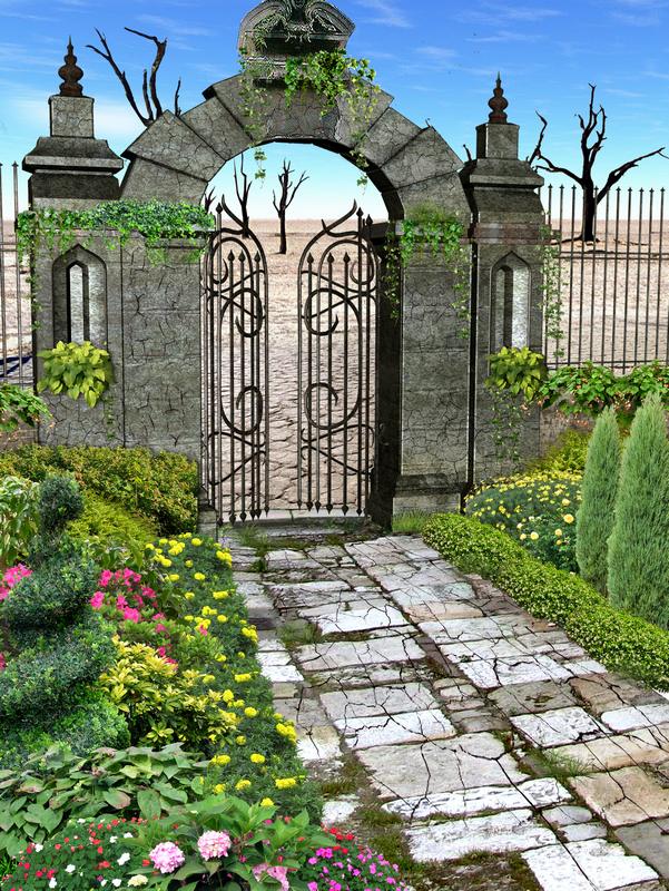 A selection of backgrounds with arches for Photoshop