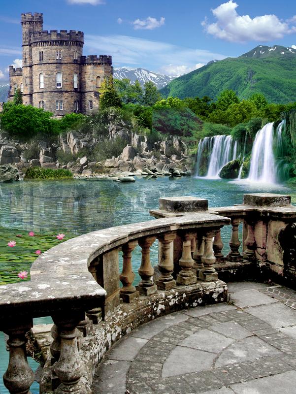 A selection of backgrounds with arches for Photoshop