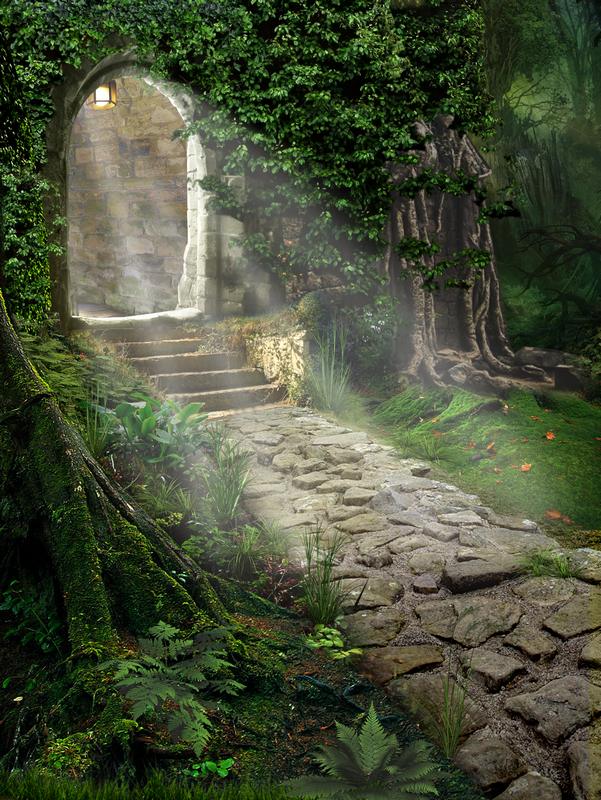 A selection of backgrounds with arches for Photoshop