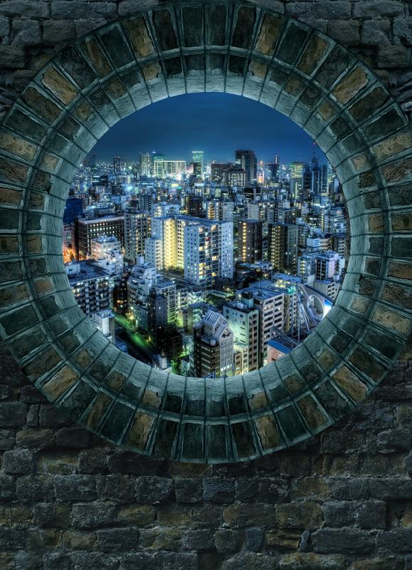 A selection of backgrounds with arches for Photoshop