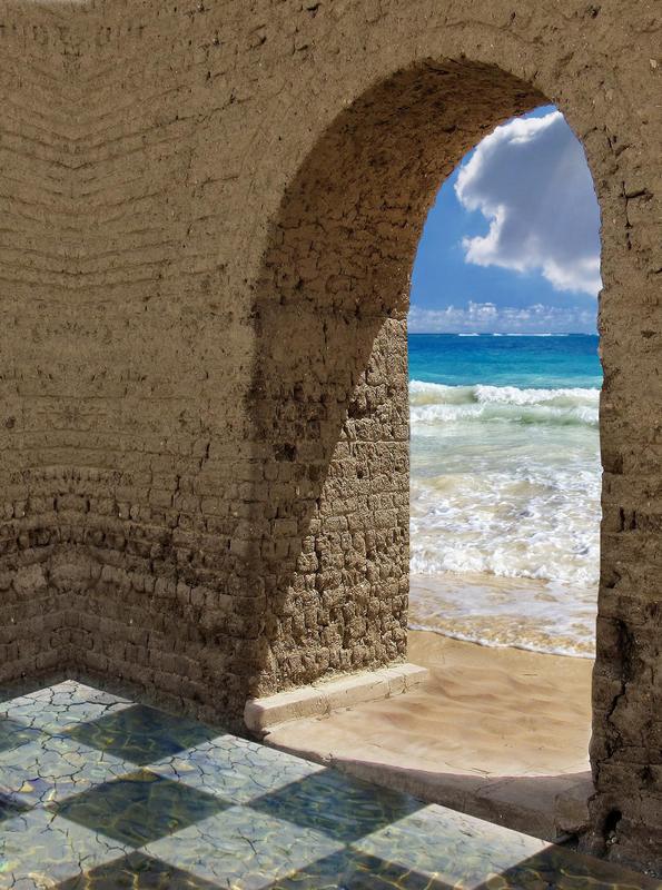 A selection of backgrounds with arches for Photoshop