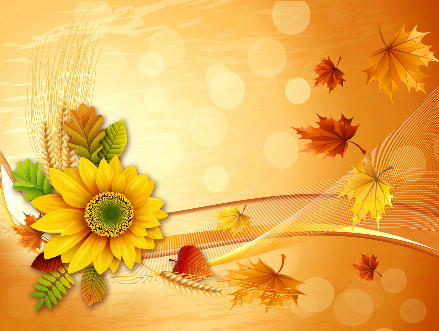 2 Psd autumn backgrounds, Autumn symphony