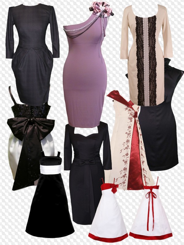 PSD Template For Photoshop - Evening black dress