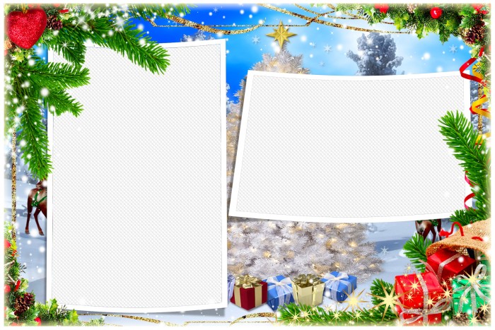 New Year frame psd - In this holiday of January