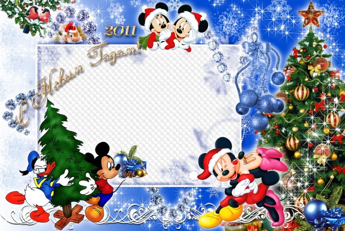 New Year frames – Soft snow fluffy