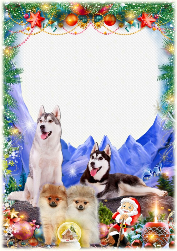 Christmas Starlight Night Photoshop Frame Template FREe PSD FILE aNd ...