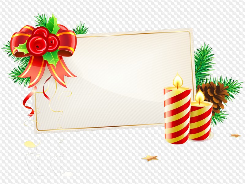 Christmas cards PNG oval and rectangular, transparent background.