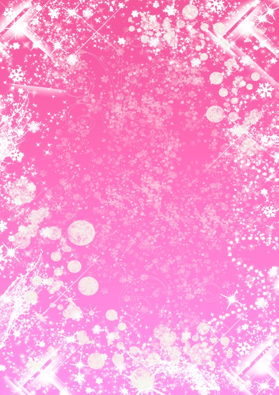 Winter photo frame PSD for girls - Light fluffy, white snowflake