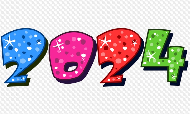 Updated: 130 PNG, 2024 on transparent background, 2024 PNG numbers