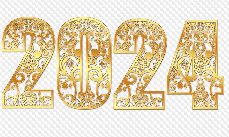 Updated: 130 PNG, 2024 on transparent background, 2024 PNG numbers