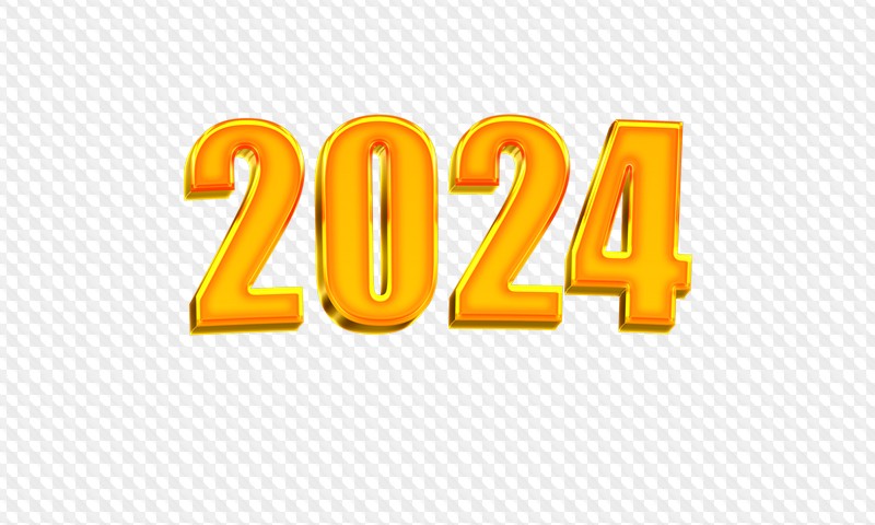 Updated: 130 PNG, 2024 on transparent background, 2024 PNG numbers