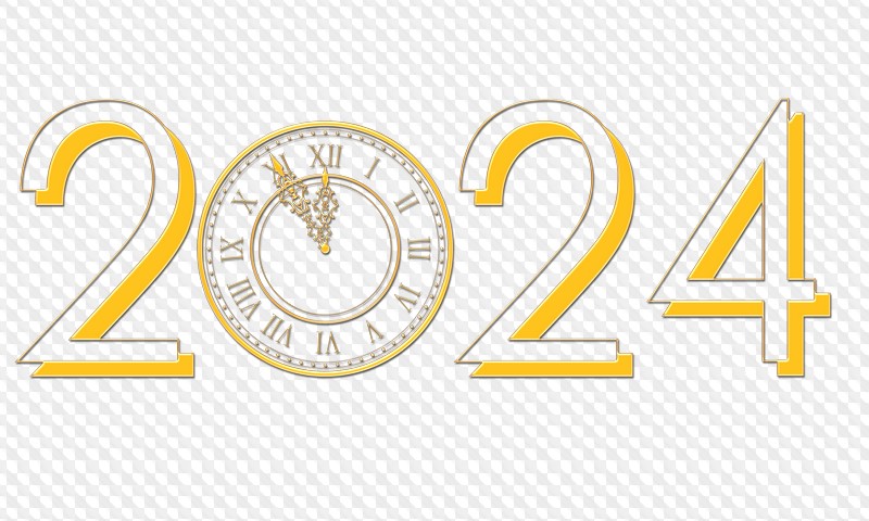 Updated: 130 PNG, 2024 on transparent background, 2024 PNG numbers
