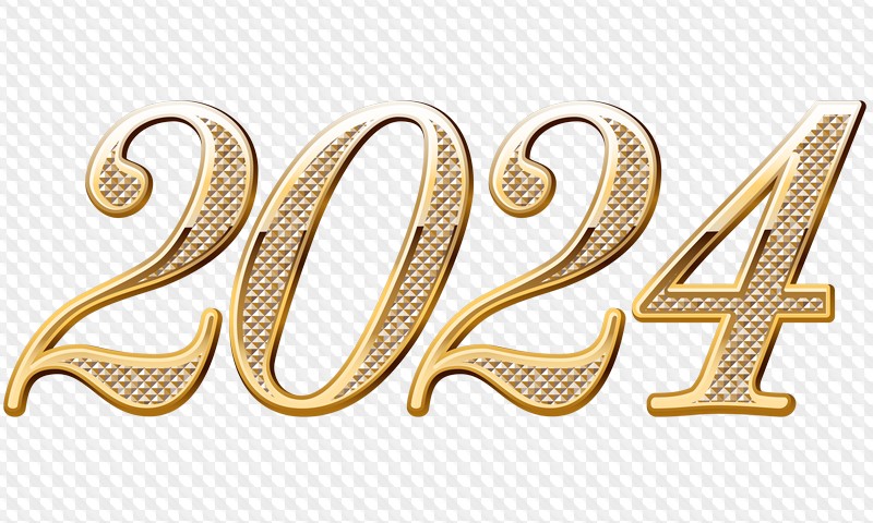 Updated: 130 PNG, 2024 on transparent background, 2024 PNG numbers