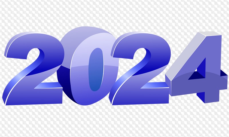 Updated: 130 PNG, 2024 on transparent background, 2024 PNG numbers