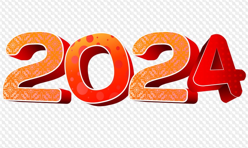 Updated: 130 PNG, 2024 on transparent background, 2024 PNG numbers