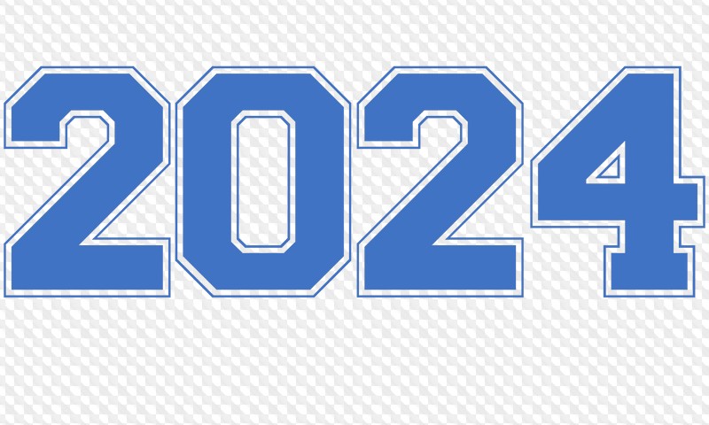 Updated: 130 PNG, 2024 on transparent background, 2024 PNG numbers