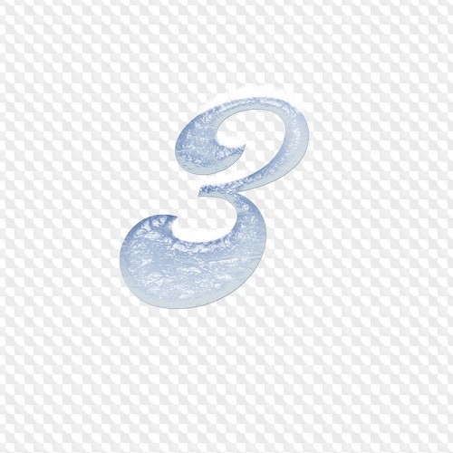 Ice in the snow, PNG letters, numbers, punctuation marks, transparent ...