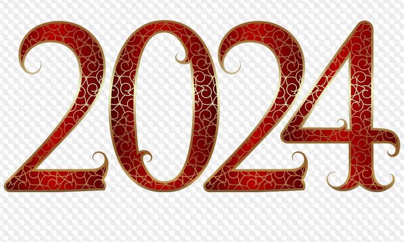 Updated: 130 PNG, 2024 on transparent background, 2024 PNG numbers