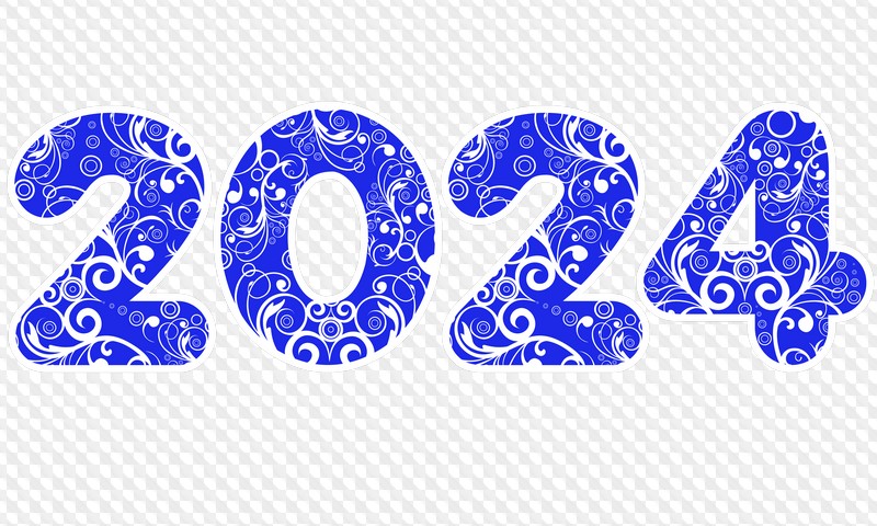 Updated: 130 PNG, 2024 on transparent background, 2024 PNG numbers
