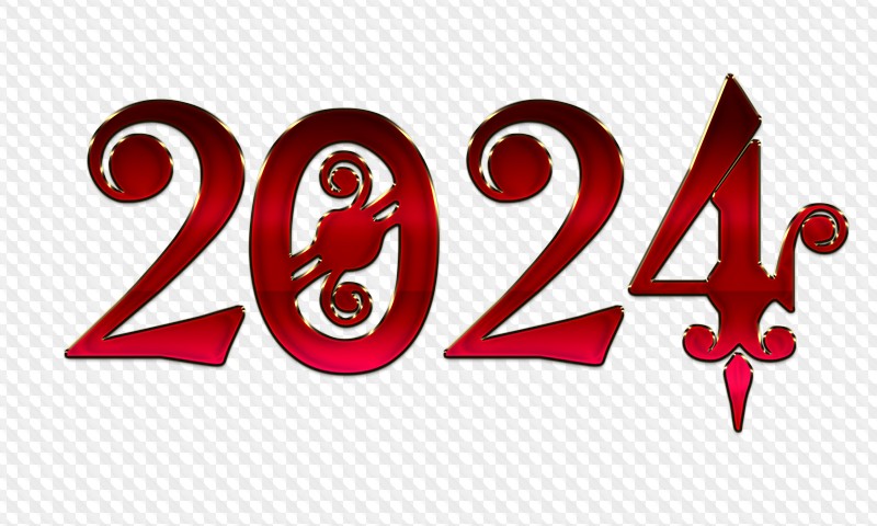 Updated: 130 PNG, 2024 on transparent background, 2024 PNG numbers