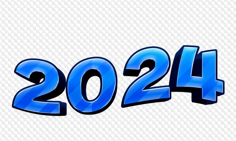 Updated: 130 PNG, 2024 on transparent background, 2024 PNG numbers
