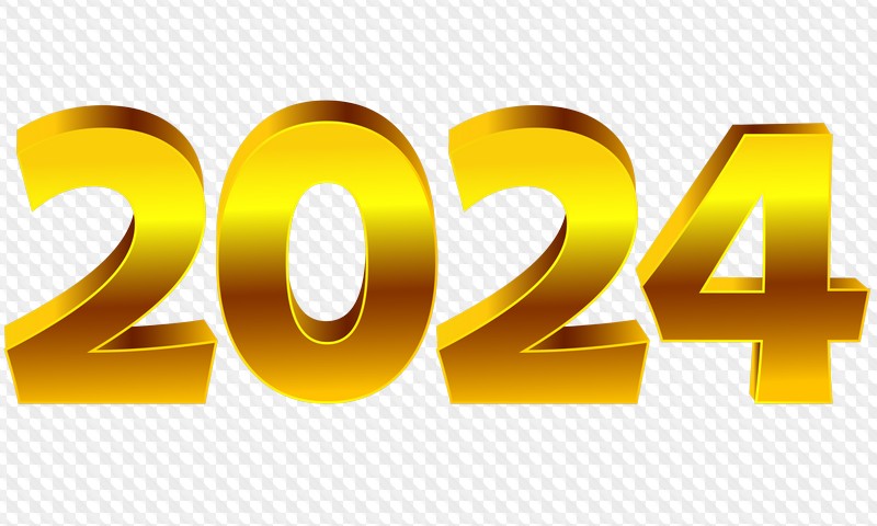 Updated: 130 PNG, 2024 on transparent background, 2024 PNG numbers