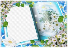 Open book, photo frame