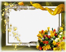 Flower Frame for Photoshop - 2 photo frame psd