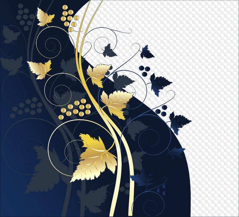 Golden vine, Photo frame template