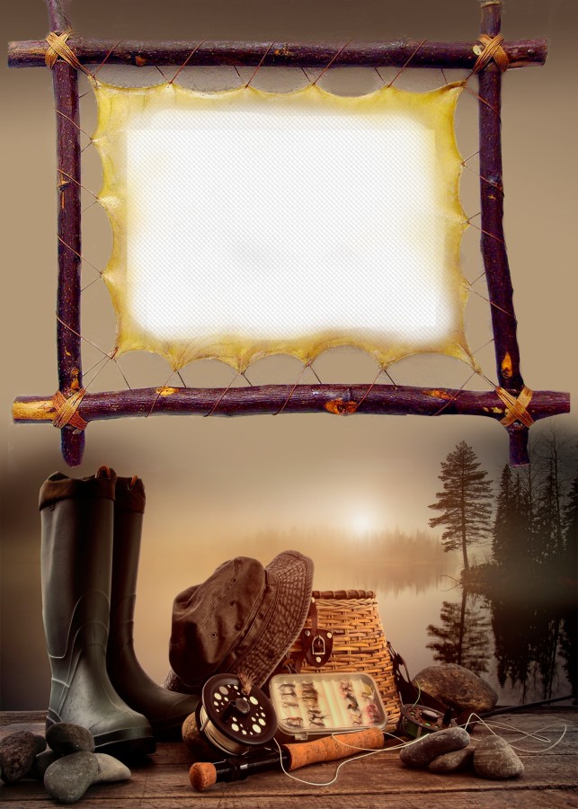 Fisherman, photo frame for fishermen, png fast download, psd