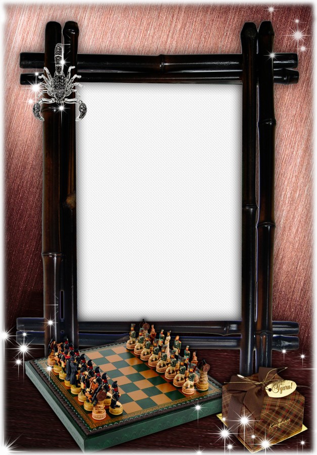 Chess, photo frame download PNG, PSD