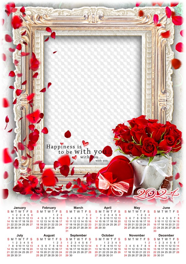 Romantic calendar 2024