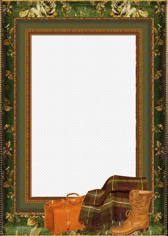 Old classics, men's 4 PNG picture frames download for Photoshop